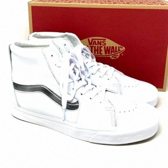 Vans | Shoes | Vans Sk8hi Xl Shoes Big Mood Leather White Mens ...
